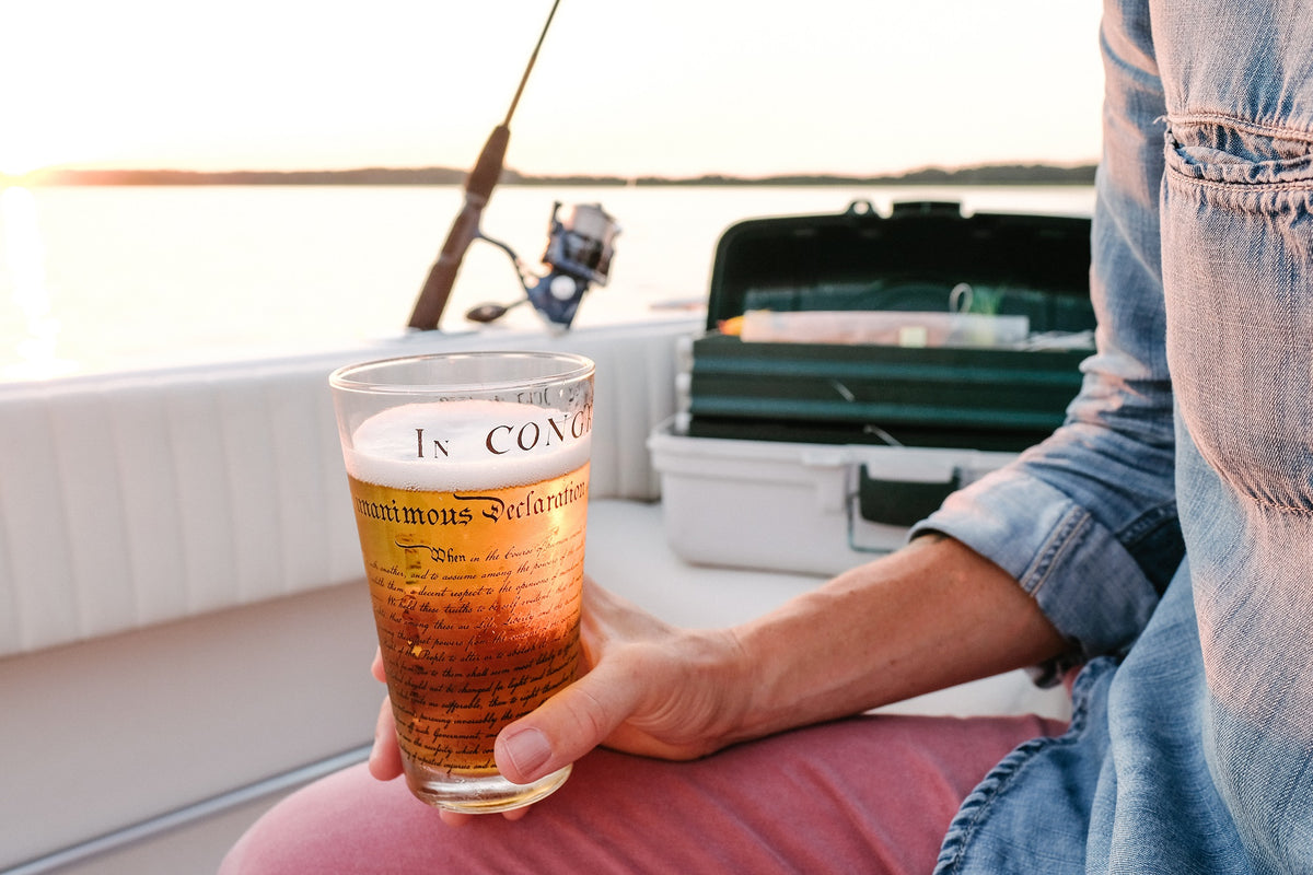 Constitution and Declaration Pint Glass Pair | Freedom-Inspired Barware ...