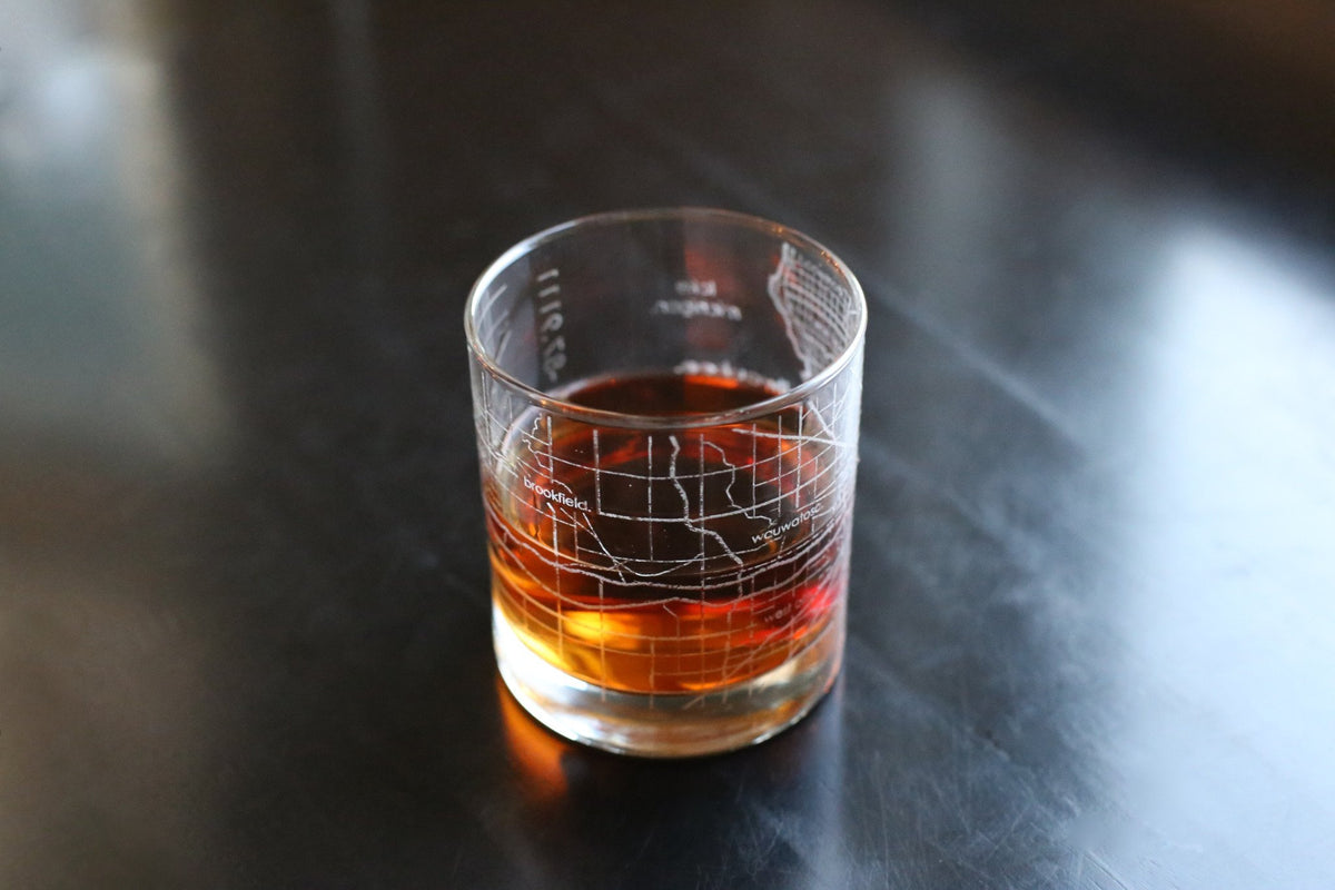Milwaukee Map Engraved Cocktail Glass | Well Told