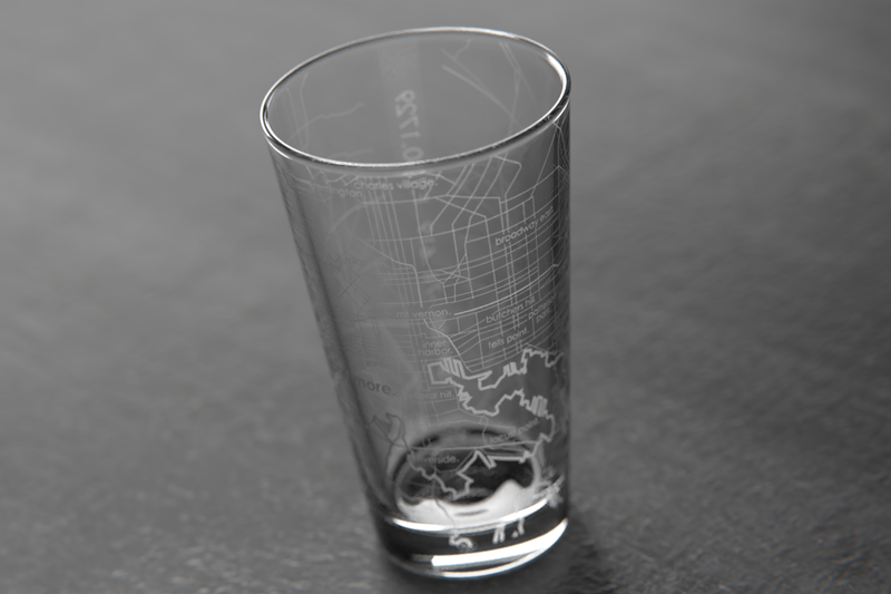 16 oz. Baltimore Map Etched Pint Glass | Well Told