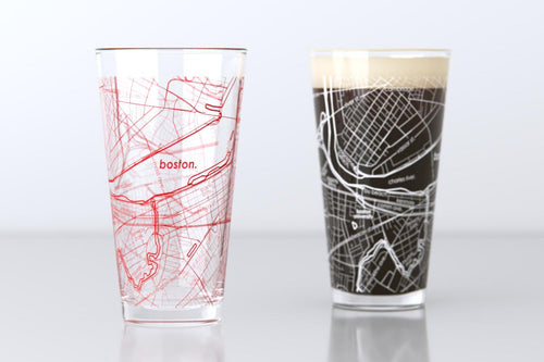 Color-Printed Home Town Pint Glasses | Beer Gifts by Well Told